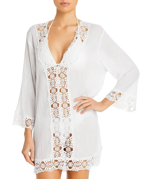 La Blanca Island Fare Tunic Swim Cover-up - White
