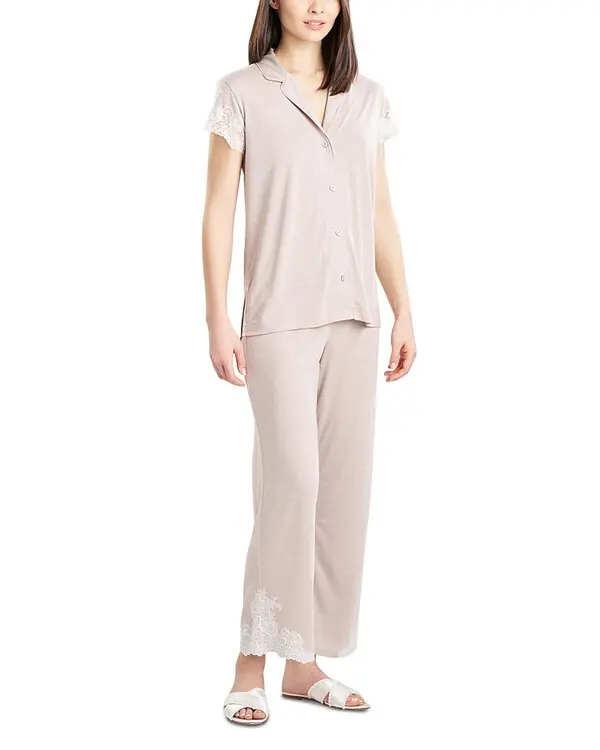 Natori Luxe Shangri-la Cropped Pj Set - Heather Cashmere