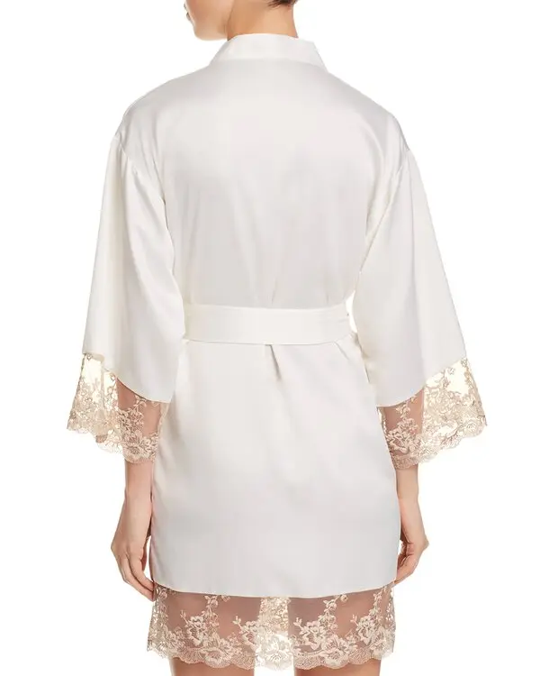 Flora Nikrooz Rosa Charmeuse Kimono - Ivory