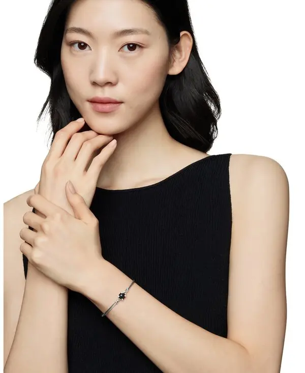 David Yurman Chatelaine Bracelet With Onyx And Diamonds - Onyx/silver