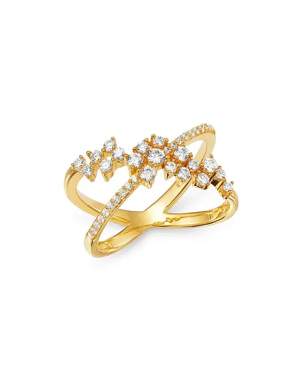 Bloomingdale'S Diamond Crossover Ring - White/gold