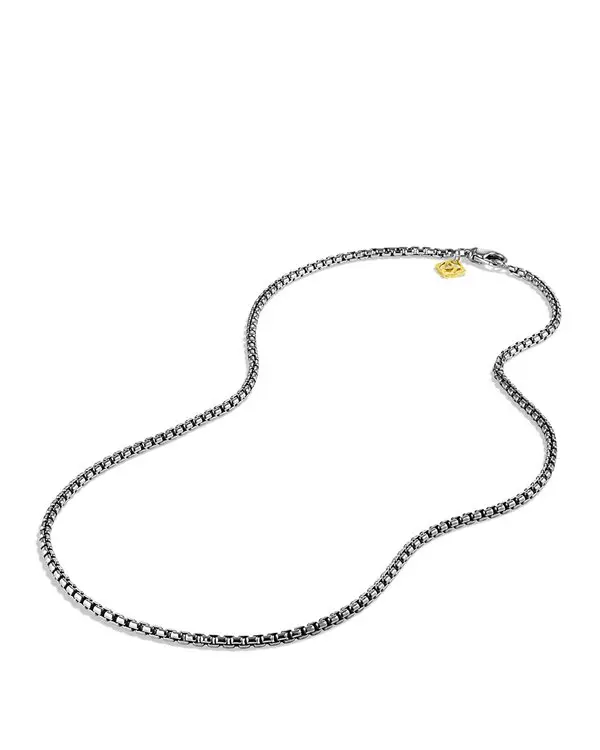 David Yurman Small Box Chain Necklace - Silver/yellow Gold