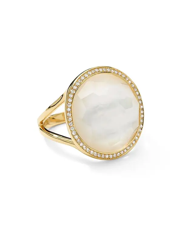 Ippolita 18k Yellow Gold Lollipop Ring - White/gold