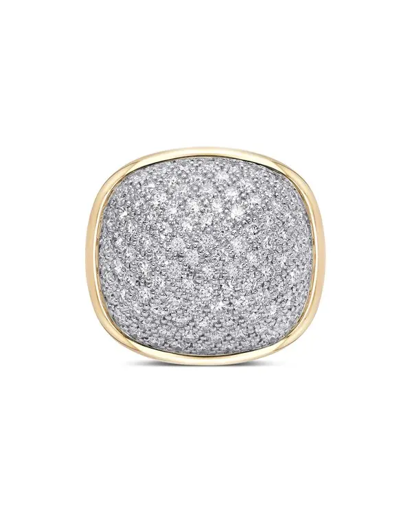 Marina B 18k Yellow Gold Diamond Tigella Dome Ring - White/gold