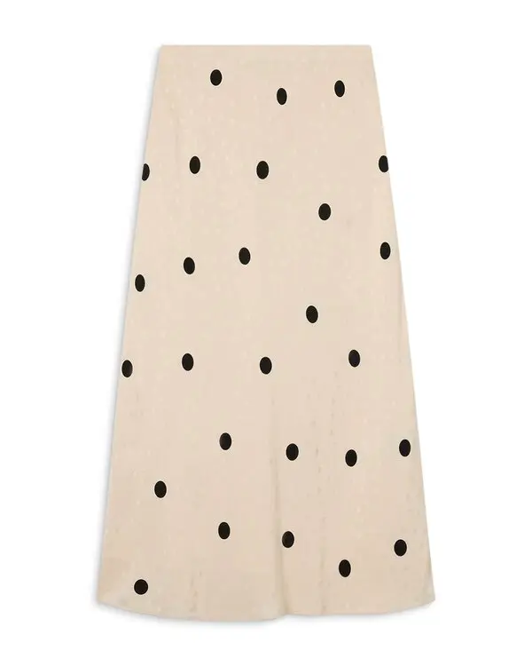 Whistles Jacquard Spots Midi Skirt