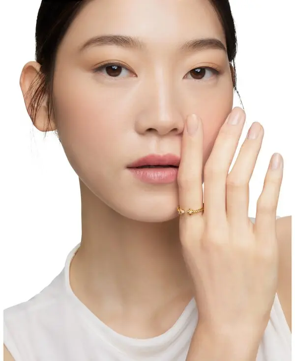 David Yurman Renaissance 18k Yellow Gold Ring With Diamonds - White/gold