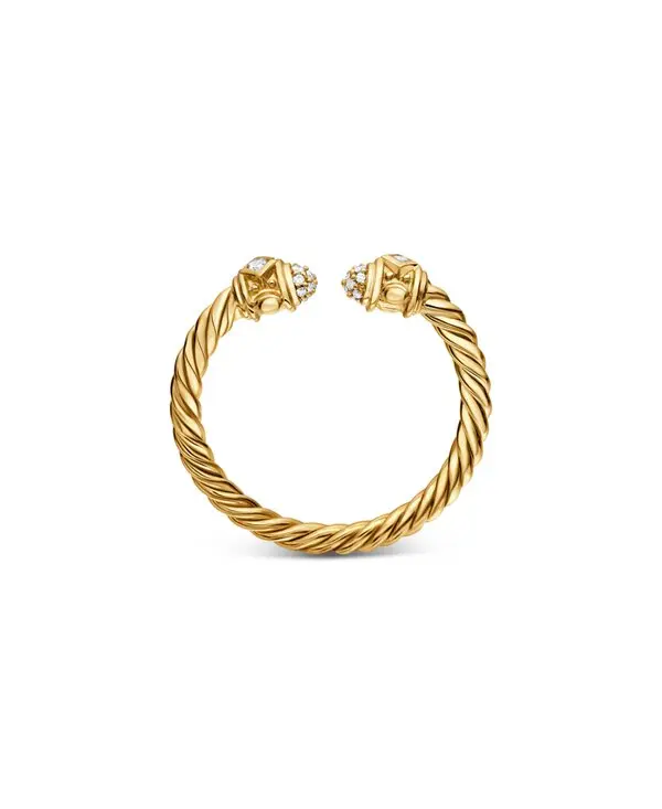 David Yurman Renaissance 18k Yellow Gold Ring With Diamonds - White/gold