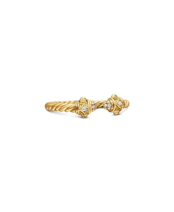 David Yurman Renaissance 18k Yellow Gold Ring With Diamonds - White/gold