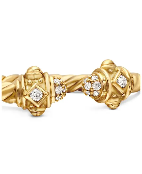 David Yurman Renaissance 18k Yellow Gold Ring With Diamonds - White/gold