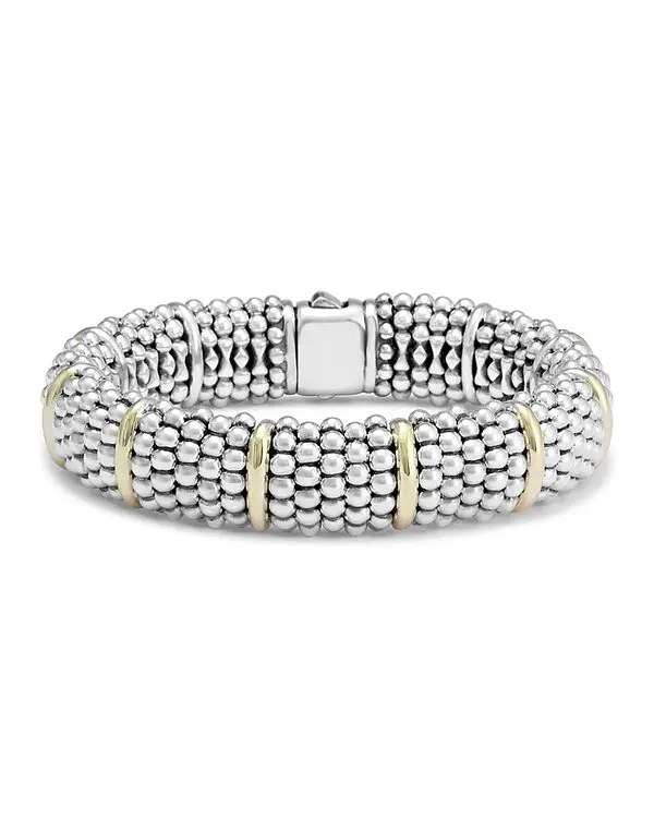 Lagos Signature Caviar Station Bracelet - Silver/gold