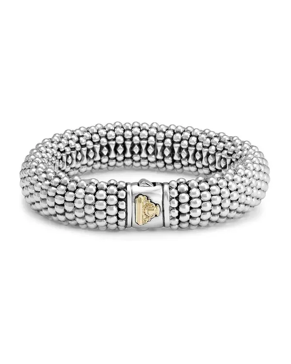 Lagos Sterling Caviar Oval Link Bracelet - Silver