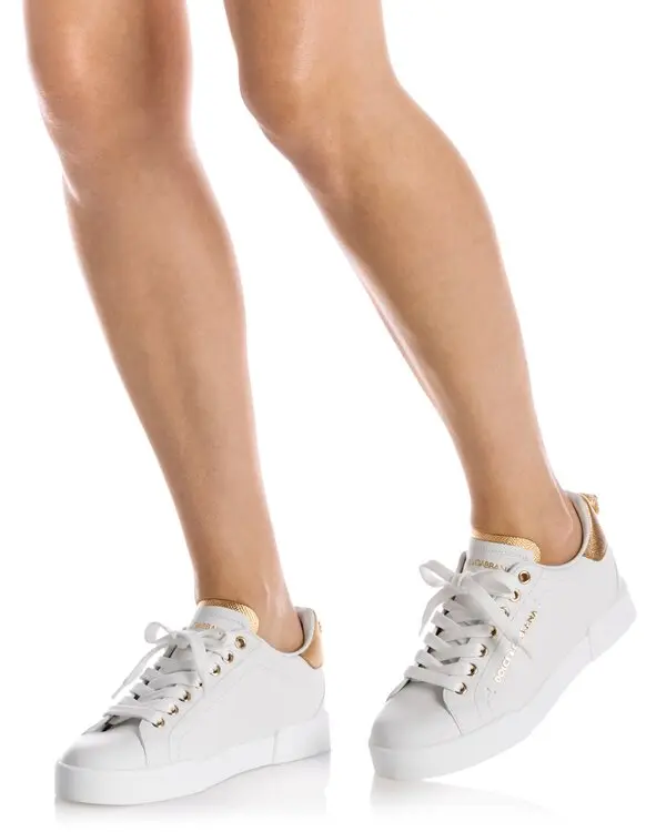 Dolce & Gabbana Low-top Sneakers - White/gold