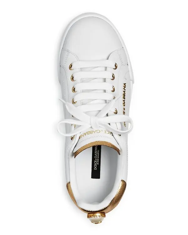 Dolce & Gabbana Low-top Sneakers - White/gold