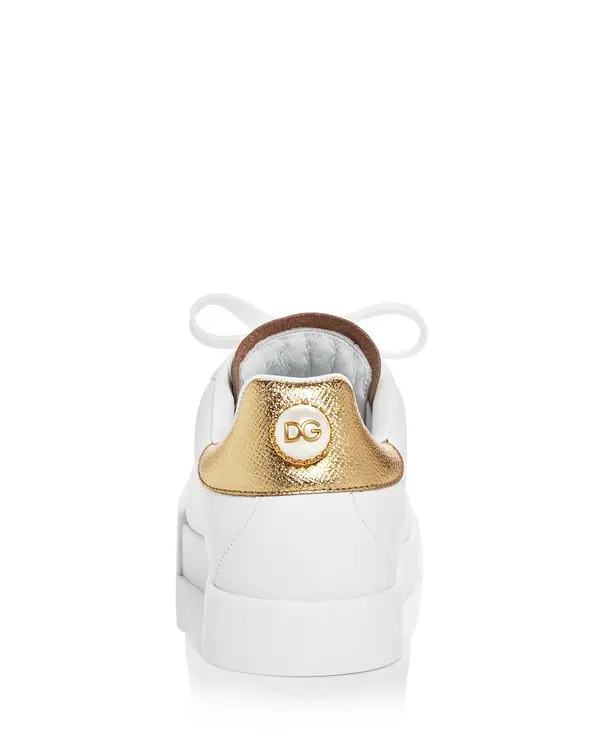Dolce & Gabbana Low-top Sneakers - White/gold