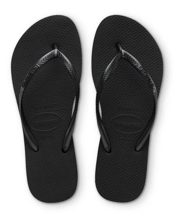 Havaianas Slim Flatform Thong Sandals - Black