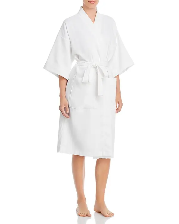 Frette Pique Kimono Bathrobe - White