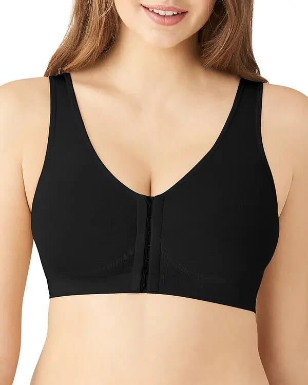 Wacoal B. Smooth Front Close Mastectomy Bralette - Black