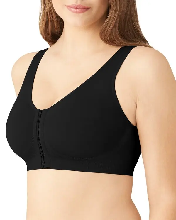 Wacoal B. Smooth Front Close Mastectomy Bralette - Black