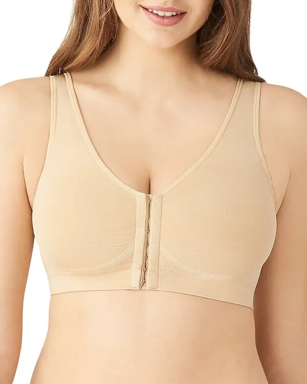 Wacoal B. Smooth Front Close Mastectomy Bralette - Sand