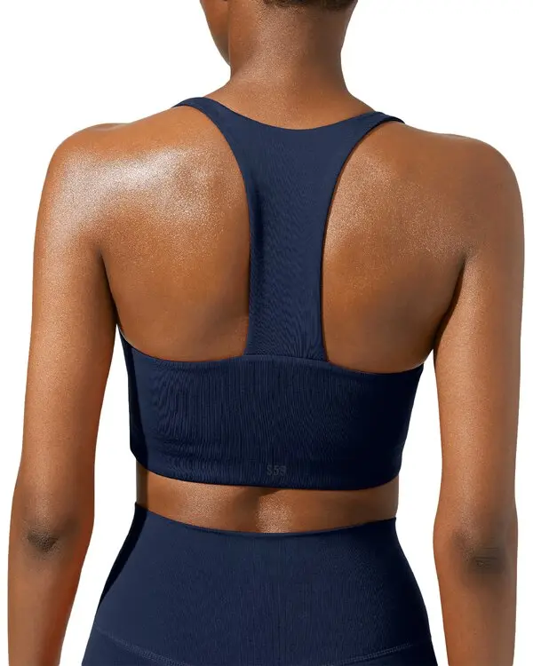 Splits59 Sara Airweight Racerback Sports Bra - Indigo
