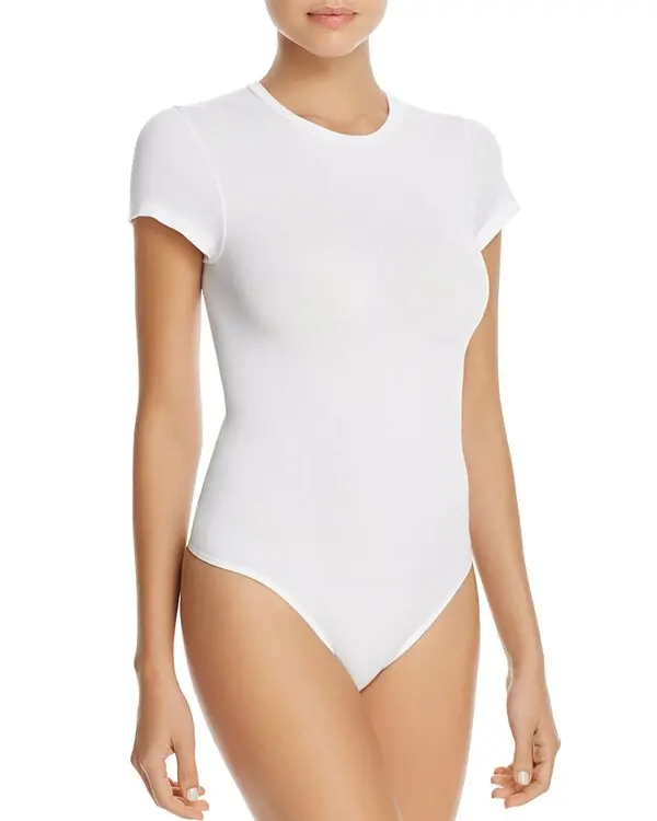 Yummie Seamlessly Shaped Crew Neck Bodysuit - White