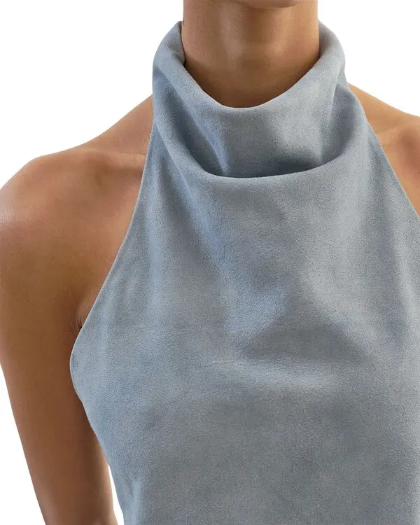 LAMARQUE Suede Halter Top