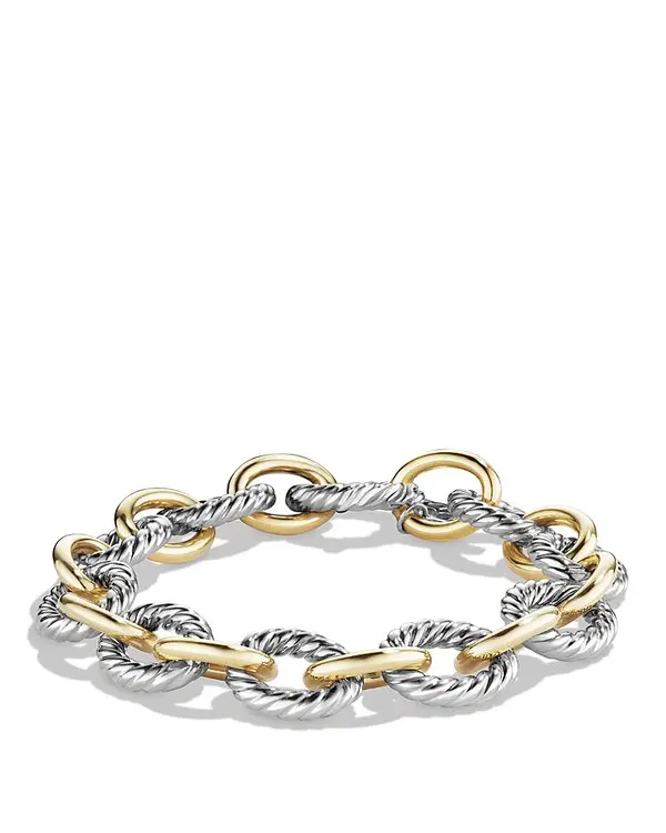 David Yurman Oval Link Bracelet - Silver/yellow Gold