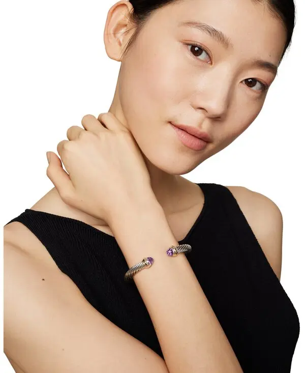 David Yurman Cable Classics Bracelet With 14k Yellow Gold