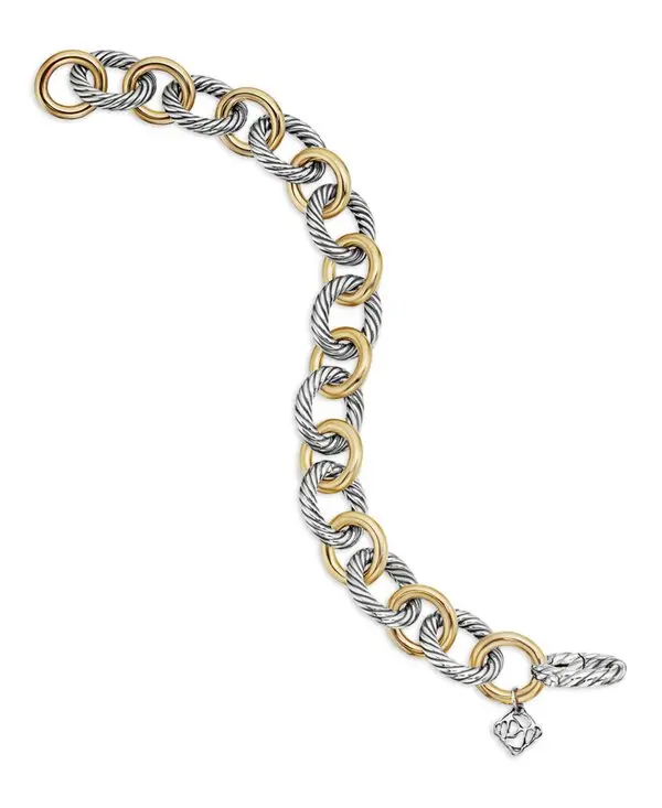 David Yurman Oval Link Bracelet With Gold