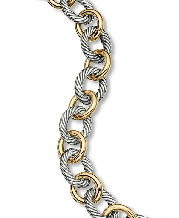David Yurman Oval Link Bracelet With Gold