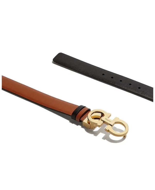 FERRAGAMO Gancini Slim Reversible Leather Belt