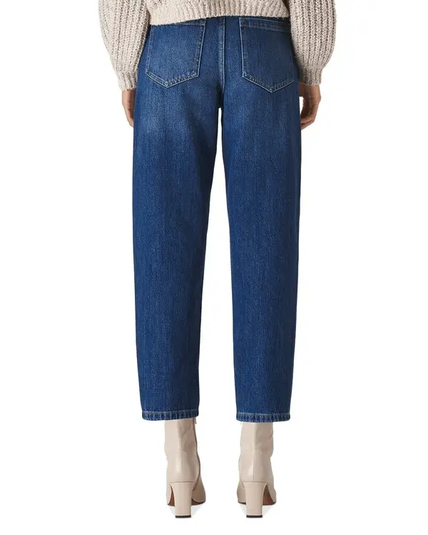Whistles High-rise Cropped Barrel-leg Jeans - Denim