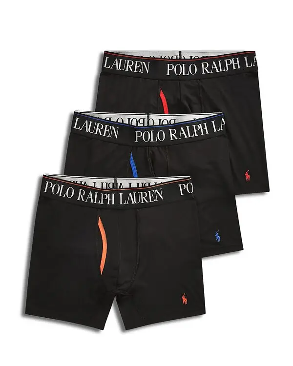Polo Ralph Lauren 4d Flex Cooling Boxer Briefs Pack Of 3 - Polo Black
