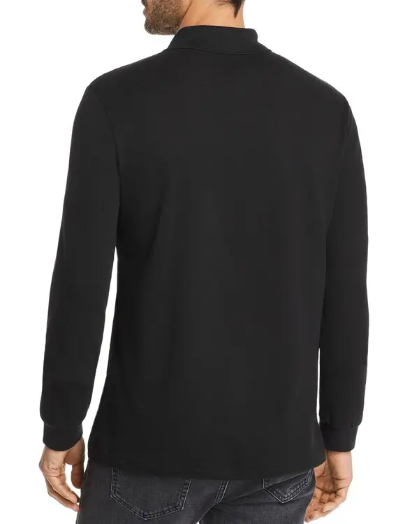 Lacoste Classic Fit Long-sleeve Pique Polo Shirt - Black