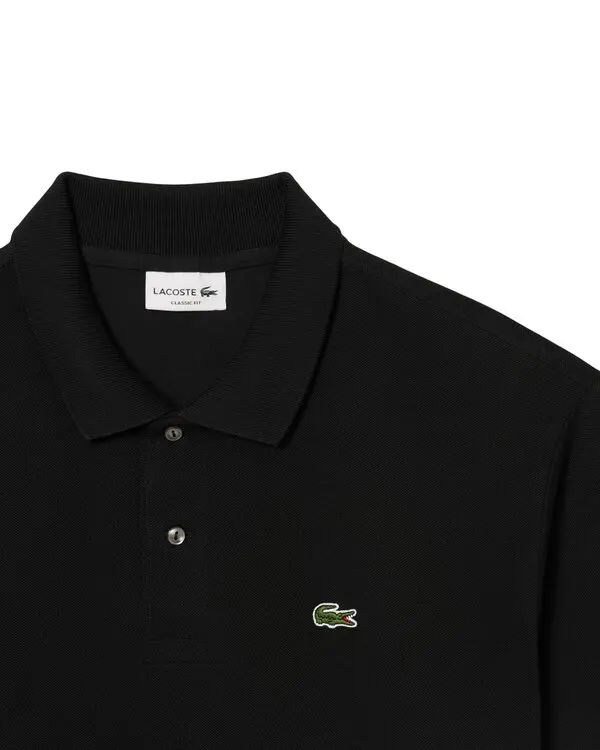 Lacoste Classic Fit Long-sleeve Pique Polo Shirt - Black