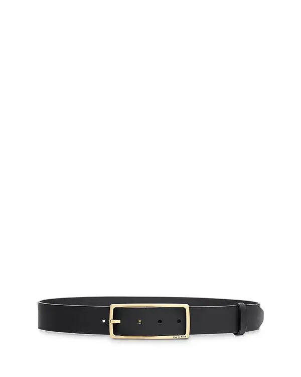 Rag & Bone Rebound Leather Belt - Black