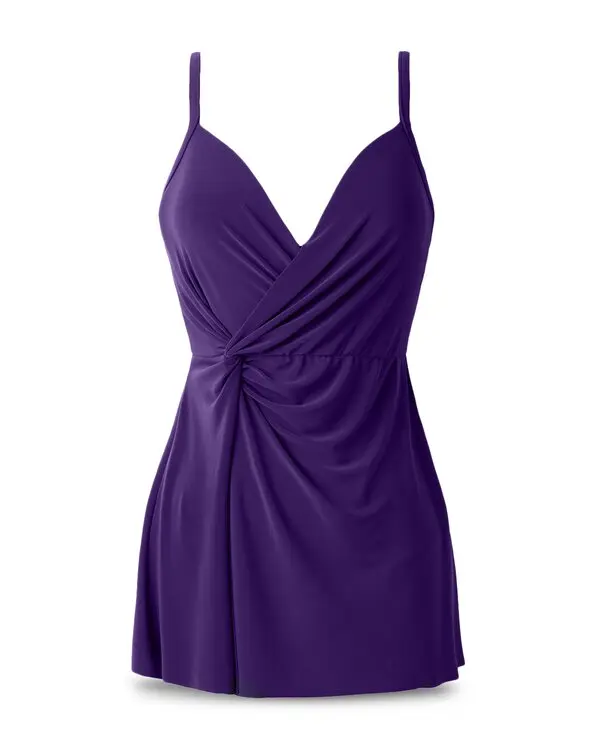 Miraclesuit Twisted Sisters Adora Swim Dress - Mulberry