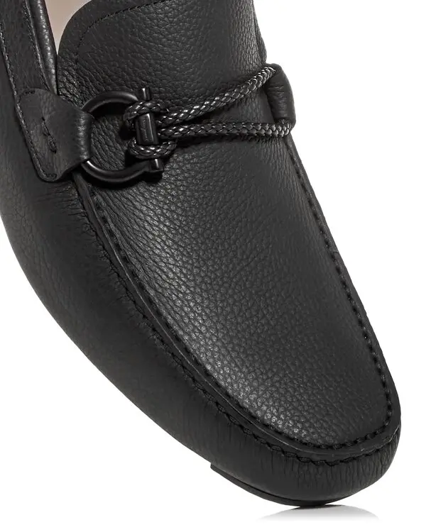 FERRAGAMO Moc Toe Leather Drivers - Nero