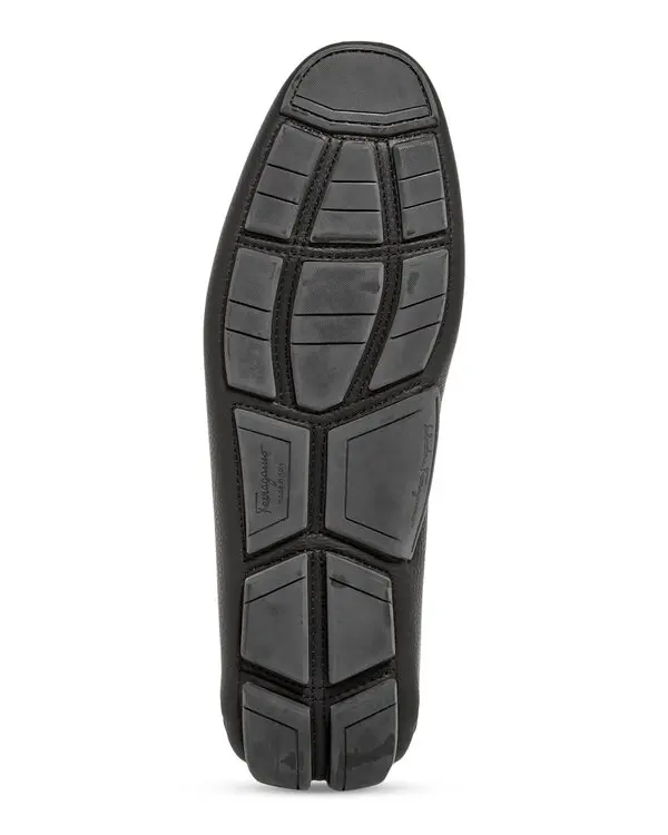 FERRAGAMO Moc Toe Leather Drivers - Nero
