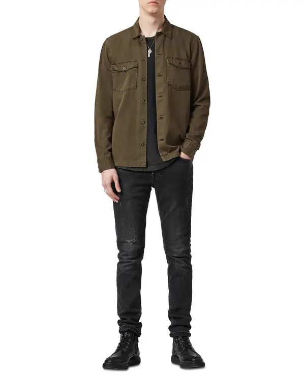 ALLSAINTS Spotter Cotton Camp Shirt - Cargo Green