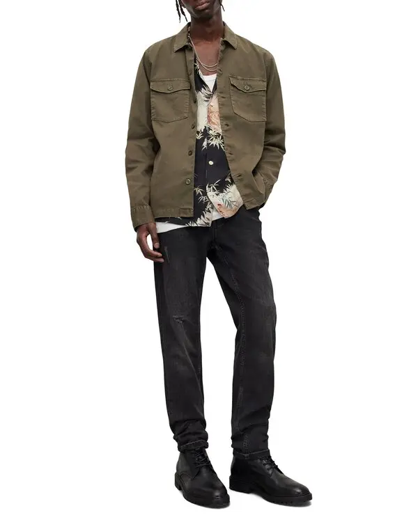 ALLSAINTS Spotter Cotton Camp Shirt - Cargo Green