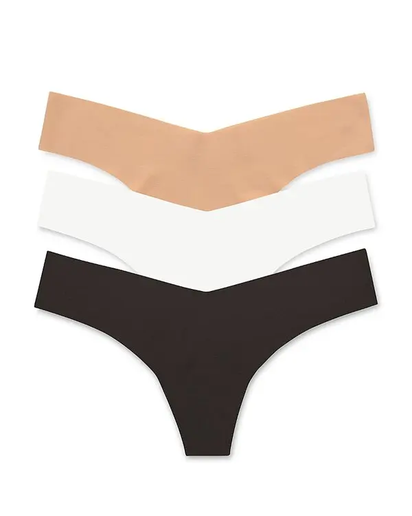 Commando Classic Thong, 3 Pack - Black/nude/white