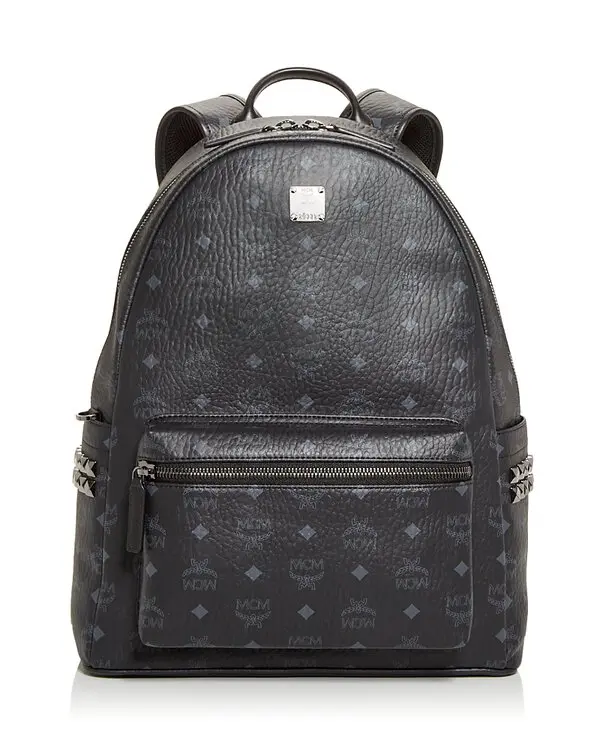 Mcm Stark Logo Backpack - Black