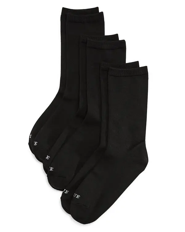 Hue Super Soft Crew Socks Set - Black Pack