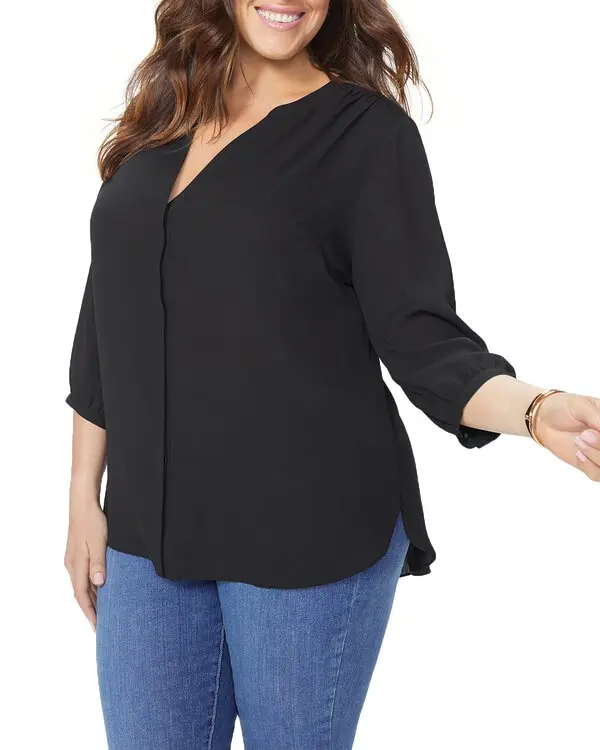 NYDJ Pintuck-back Blouse