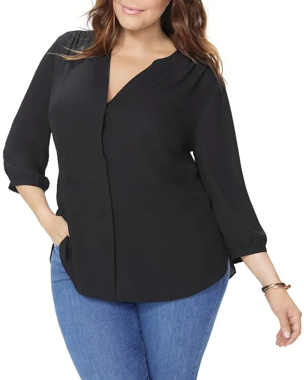 NYDJ Pintuck-back Blouse