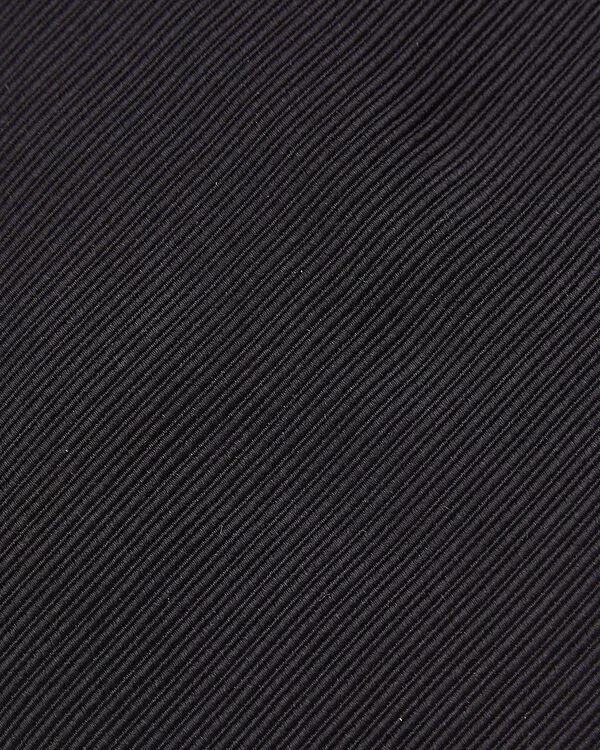 David Donahue Corded Weave Silk Tie - Black