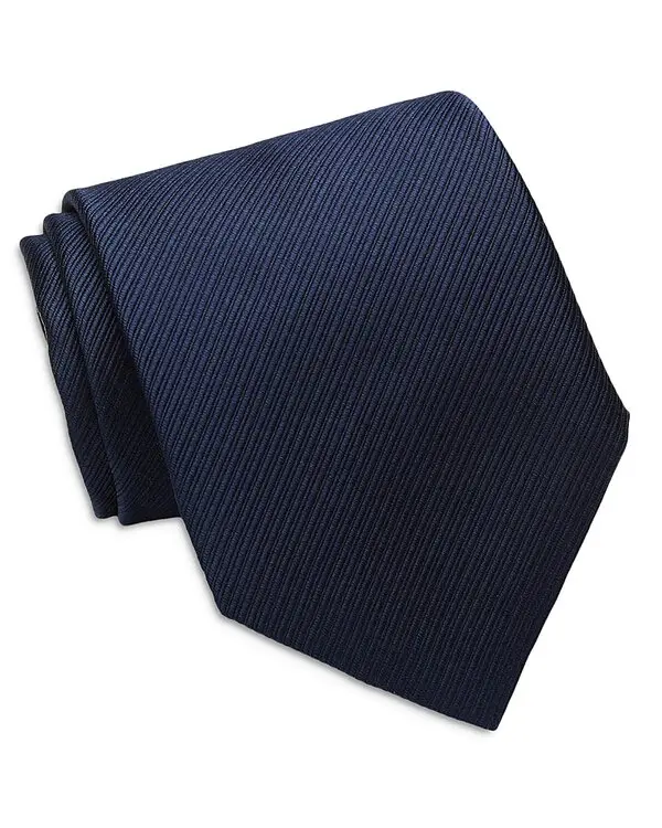 David Donahue Corded Weave Silk Tie - Midnight