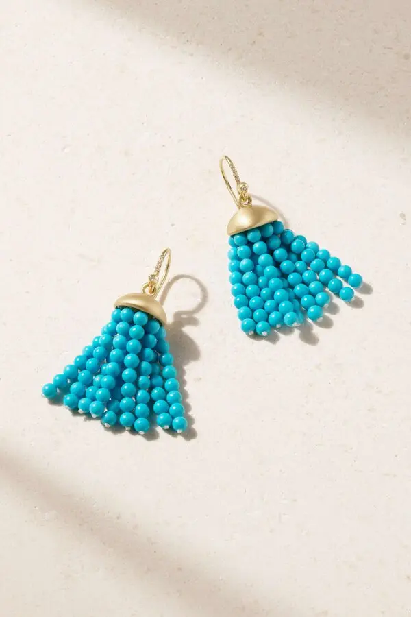 Irene Neuwirth 18-karat Turquoise And Diamond Dangle Earrings - Blue