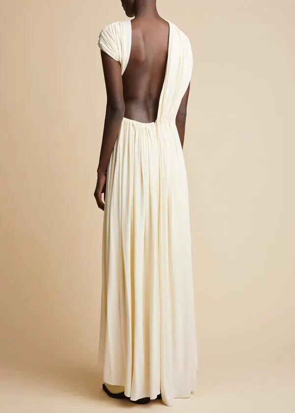 Khaite The Sloan Dress - Cream | Editorialist